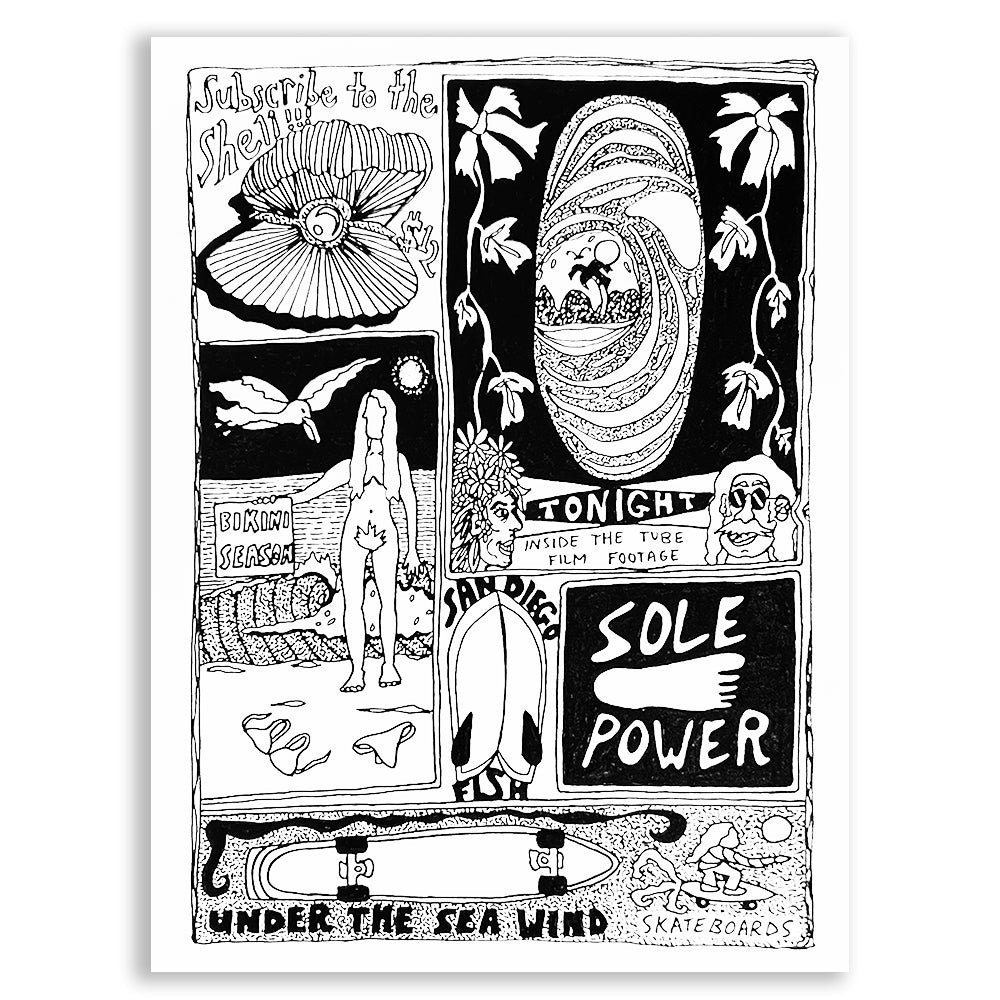 Justin Davis Subscribe to the Shell Print | Surf Art Print – Thalia ...